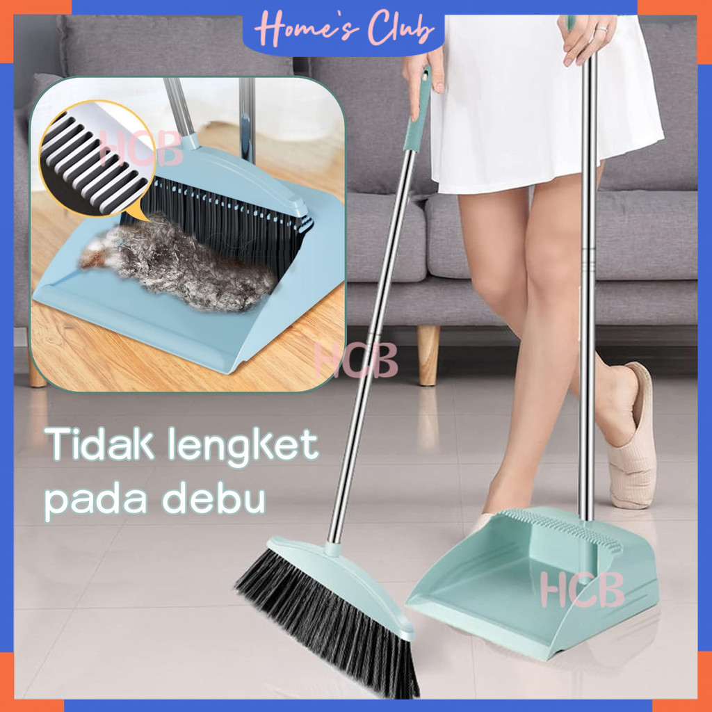Jual HCB Sapu Set Pengki Alat Pembersih Lantai / Broom Set Warna Biru ...