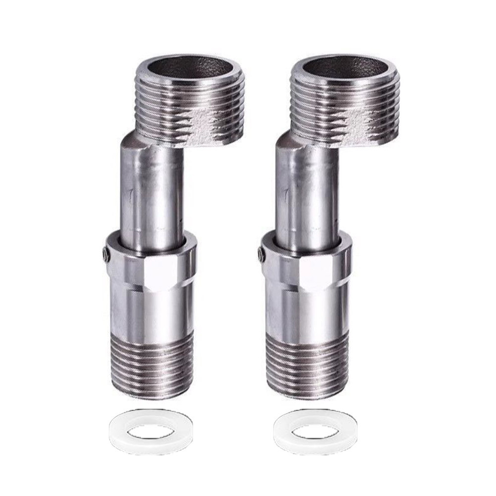 Jual 1/2pcs 360 Degree Adjustable Wall Mounted Faucet Angled Curved ...