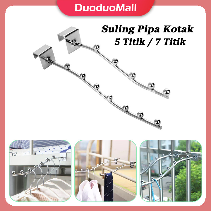 Jual Suling Pipa Kotak /Hanger Suling 5 7 Titik Gantungan Baju Display ...