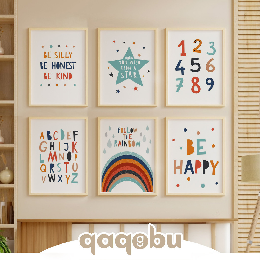 Jual Poster Bingkai A3 Hiasan Dinding Kamar Tidur Anak Aesthetic ...