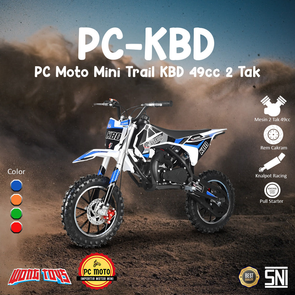Jual PC Moto Mini Trail KBD 49cc 2 Tak (PC-KBD) - Mainan Motor Mini ...