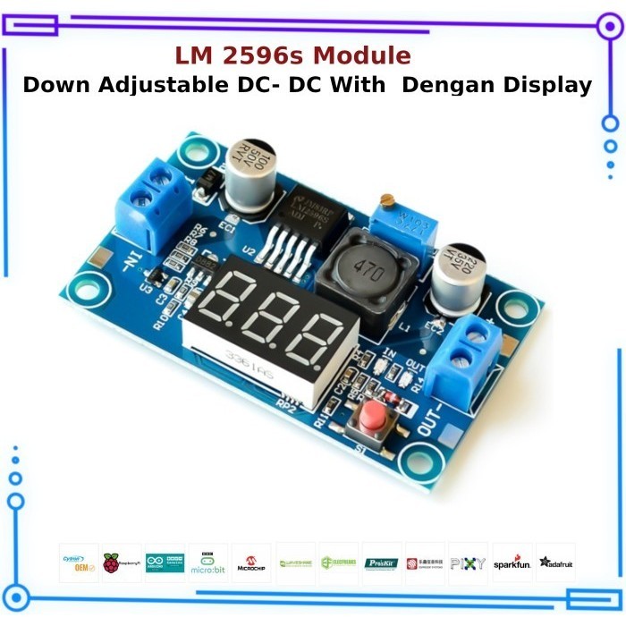Jual SYS99 LM2596s Modul Step Down Adjustable Dc - LM2596 s With Display Voltage | Shopee Indonesia
