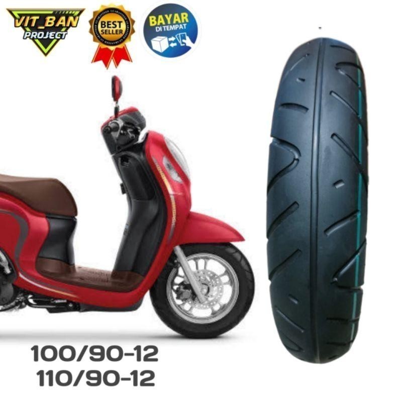 Jual Ban Scoopy Donat Ring 12 Ukuran 100/90 & 110/90 Tubeless | Shopee Indonesia