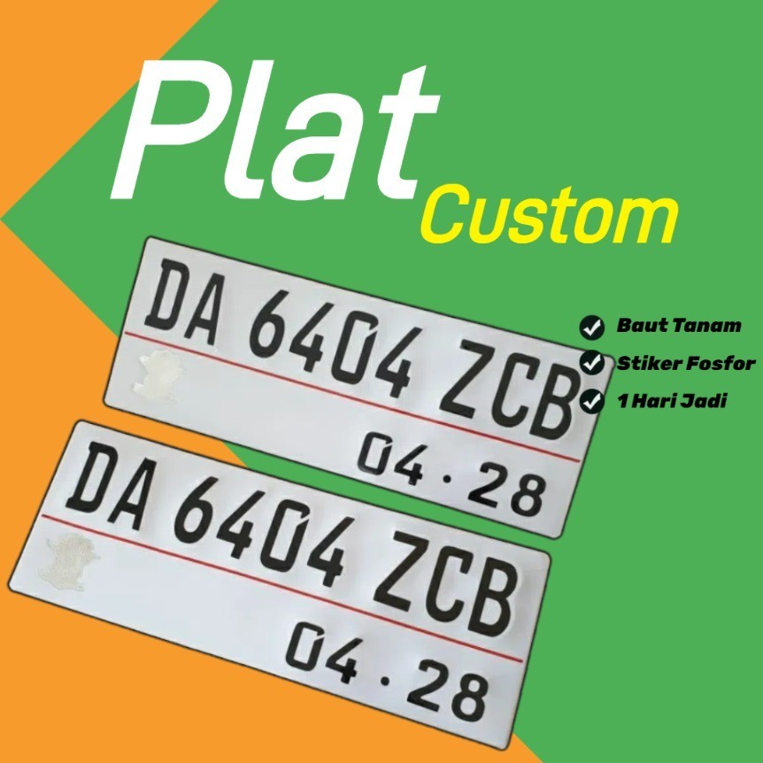 Jual custom Plat Putih Baut tanam | Shopee Indonesia