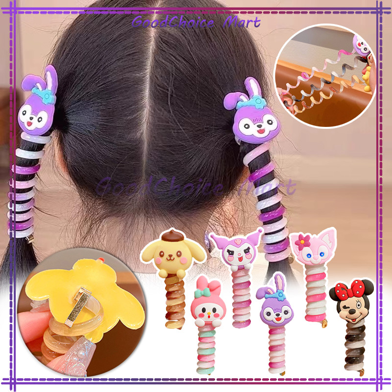 Jual kuncir ikat rambut spiral / Ikat Rambut Kabel Spiral Anak sanrio ...