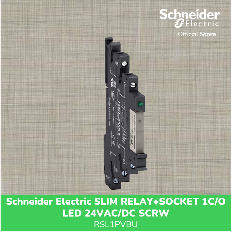 Jual Schneider Electric Slim Plug In Relay with Socket 24VAC/DC ...