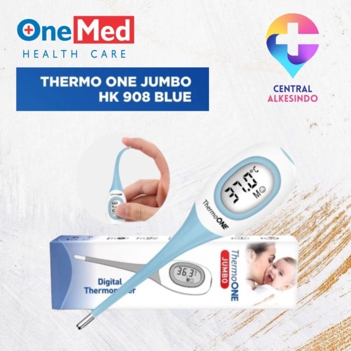 Jual Thermometer Digital Thermo One Jumbo HK908 HK-908 Onemed Central Alkesindo | Shopee Indonesia