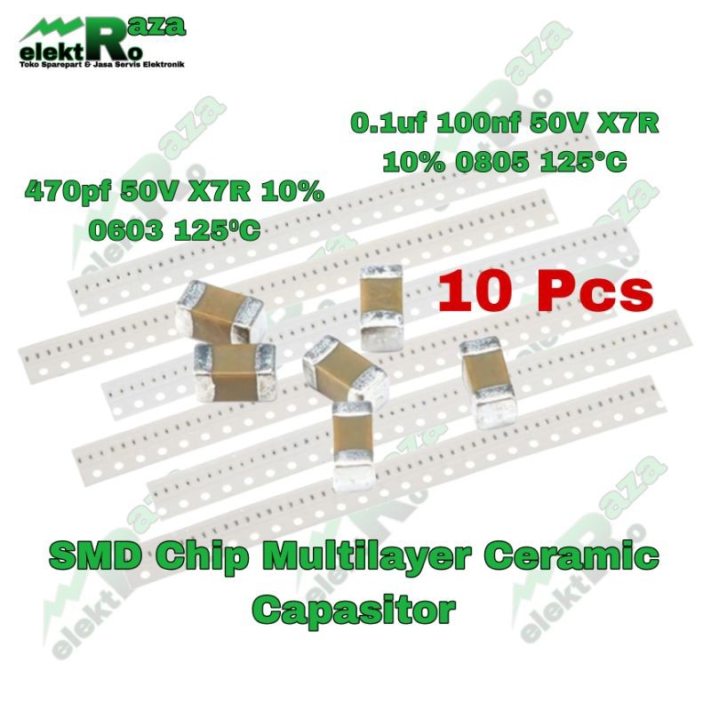 Jual Kapasitor Keramik Multilayer SMD 0603 471 470pf 50V dan SMD ...