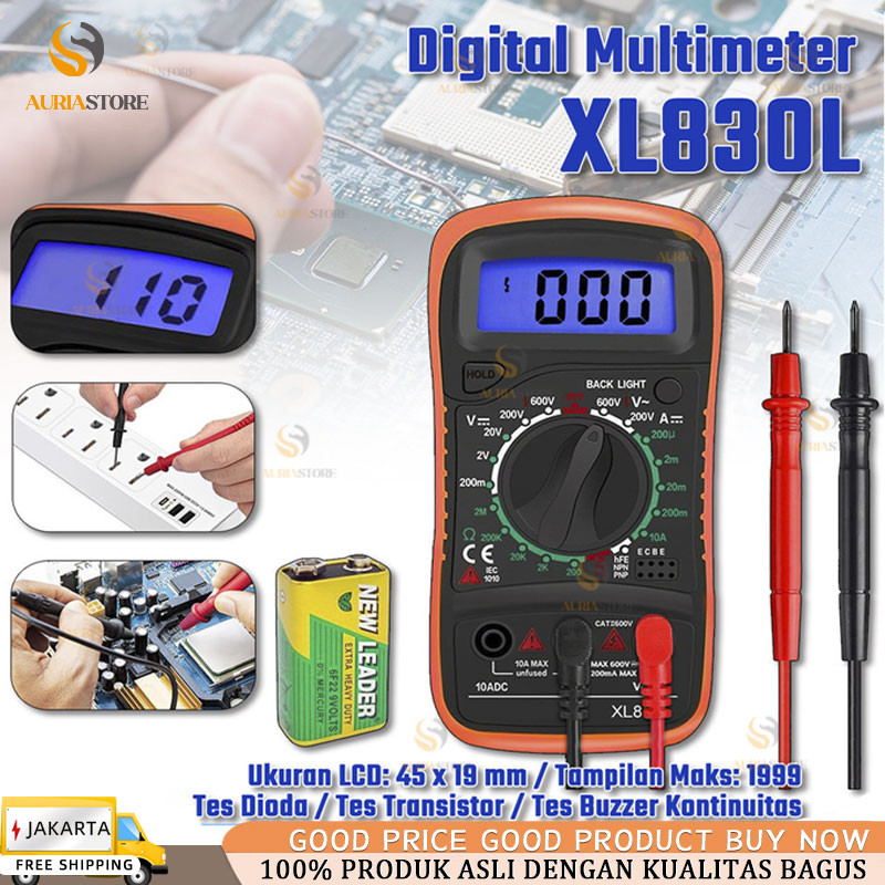 Jual Mini Digital Multimeter AC/DC Voltage Tester - XL830L ...