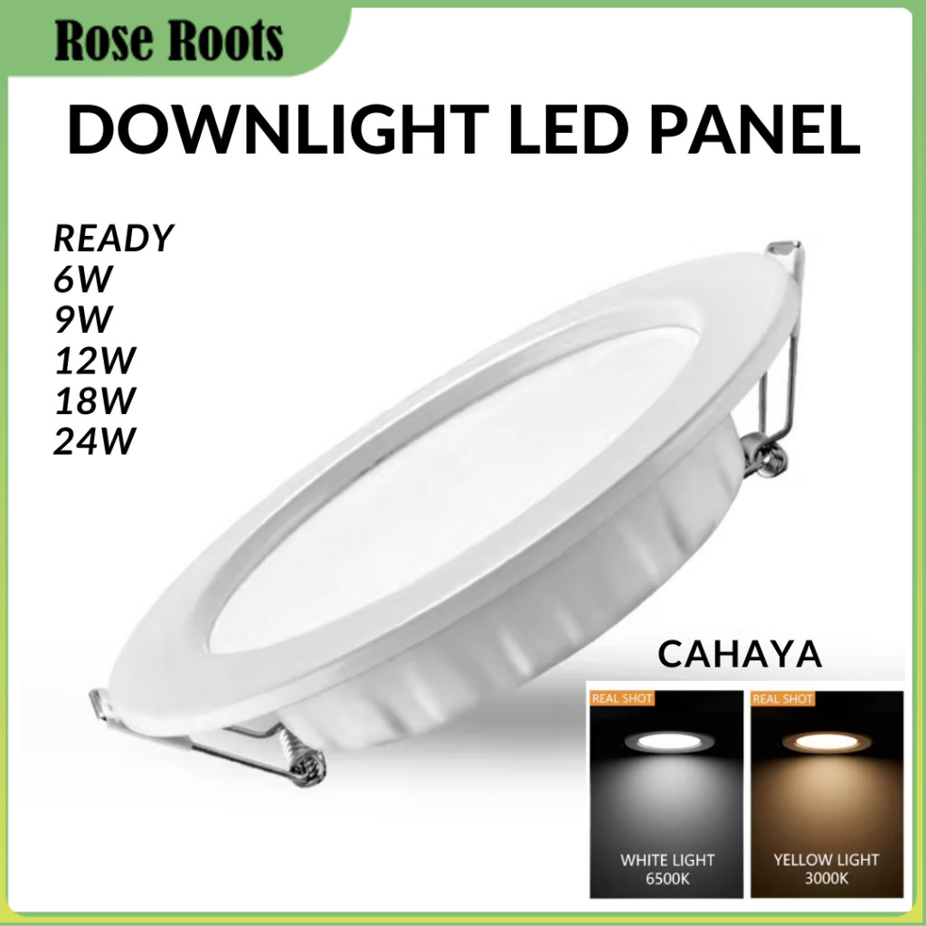 Jual Lampu LED Downlight Panel Lamp 3W/6W/9W/12W/18W/24W PUTIH/KUNING ...