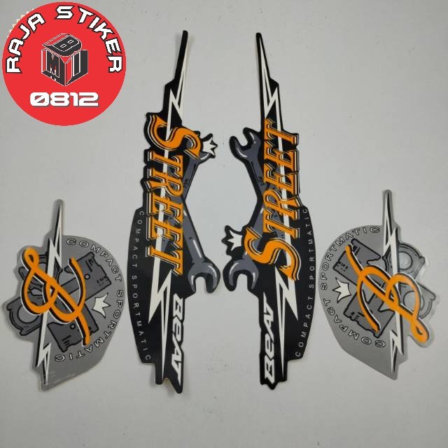 Jual striping honda beat street 2020 all new hitam silver stiker list ...
