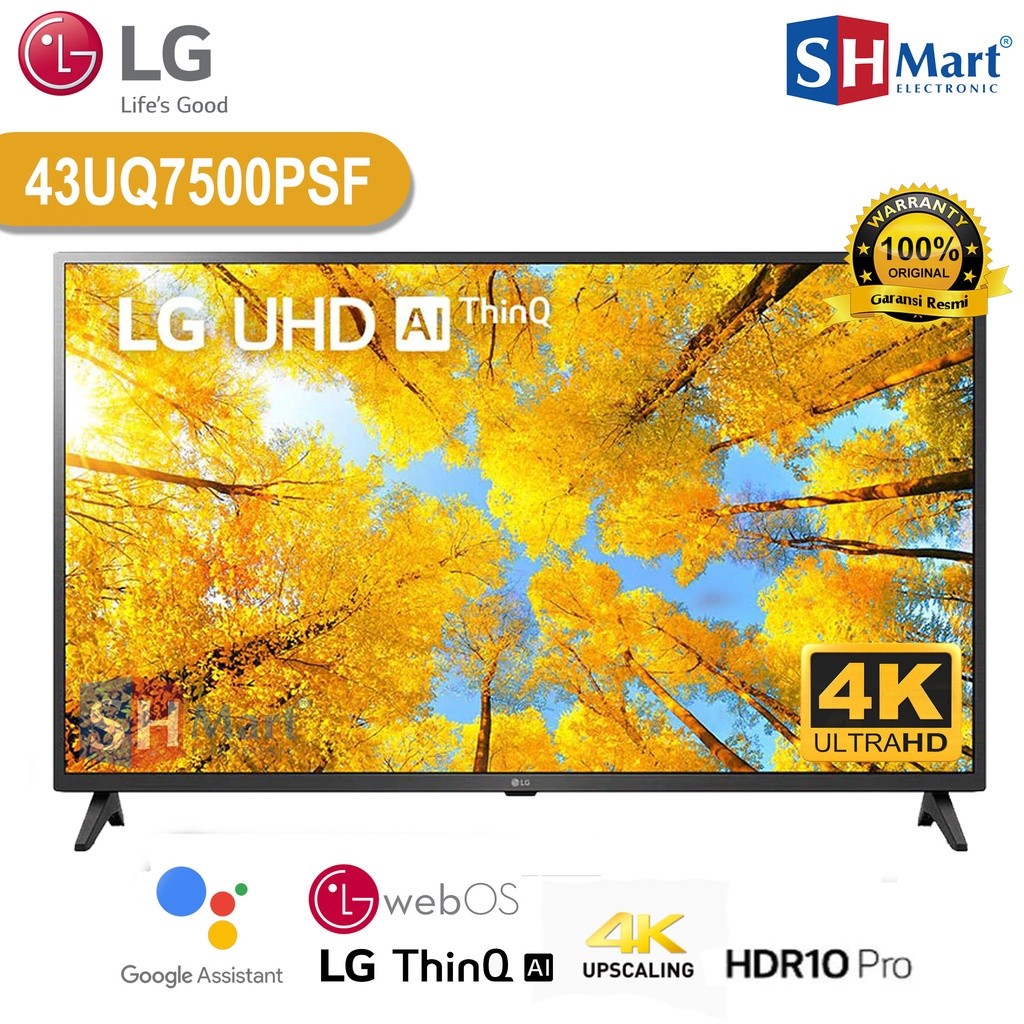Jual SMART TV LG 43 INCH 43UQ7500 / 43UR7500 UHD 4K HDR GARANSI RESMI ...