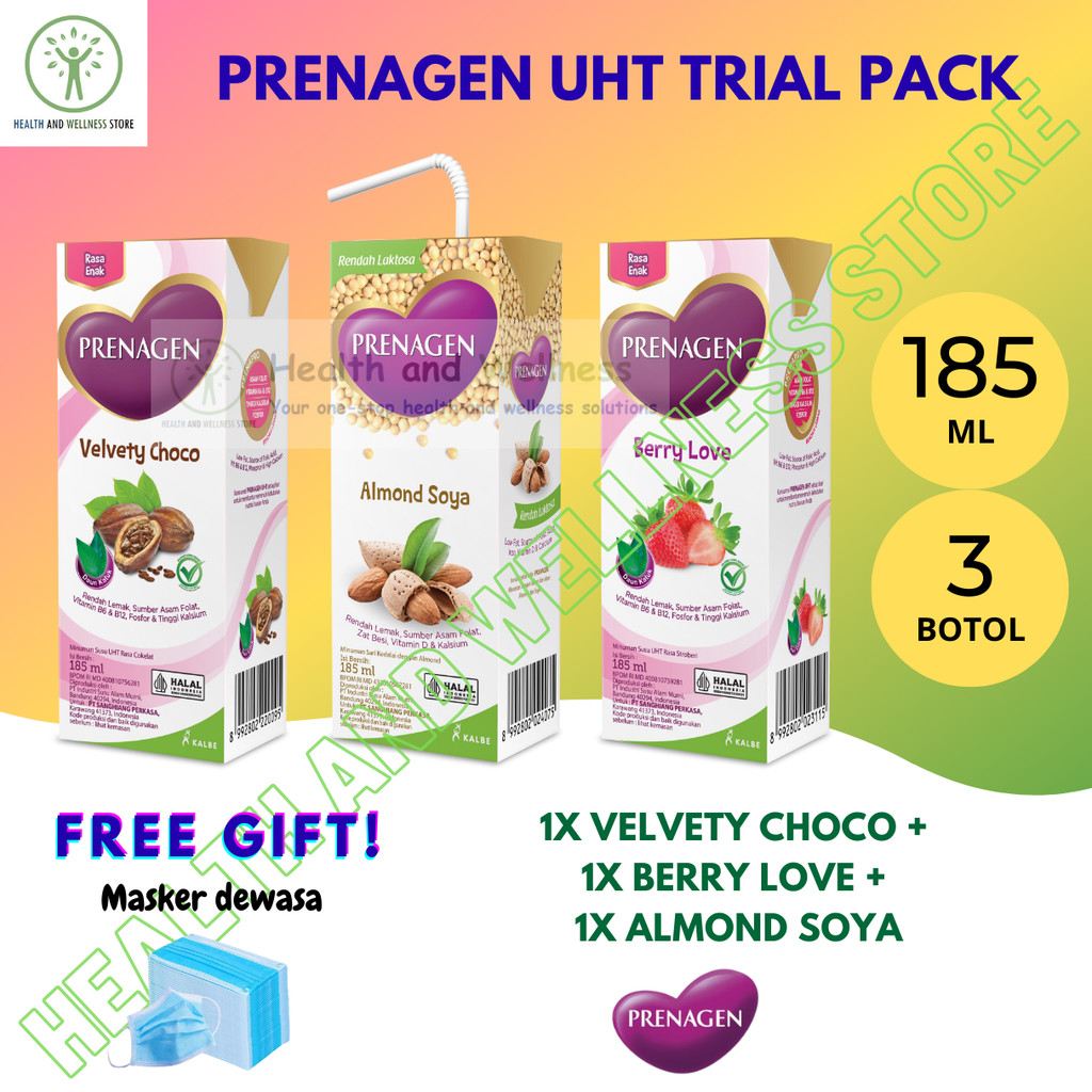 Jual Prenagen Mommy Uht Trial Pack Mini Velvet Choco Almond Soya Berry Love 185 Ml | Shopee ...