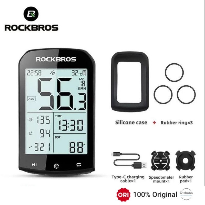 Jual Rockbros M1 GPS 5.0 Speedometer SepedaBike Computer ANT+ Bluetooth ...
