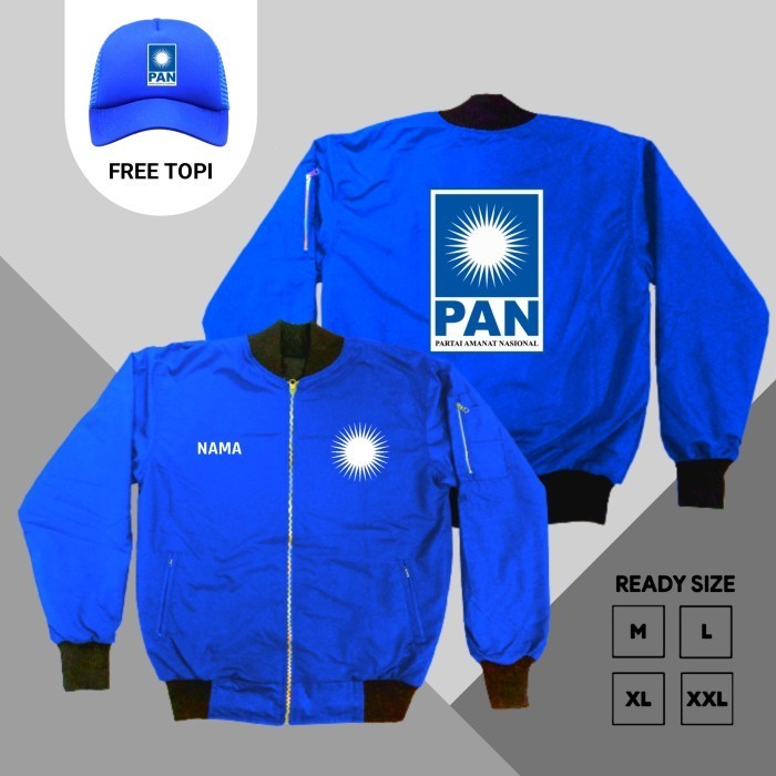 Jual JAKET BOMBER PARTAI LOGO PAN/SIMPLE KEREN DAN COCOK UNTUK PRIA DAN ...
