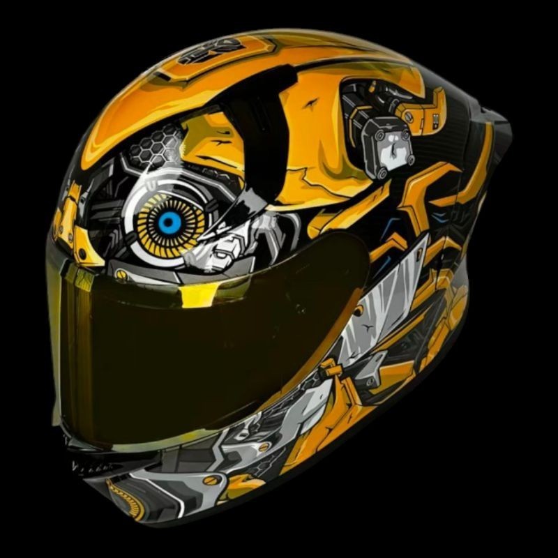 Jual Helm SKJ FALCON Full Face Bumblebee Gundam | Shopee Indonesia