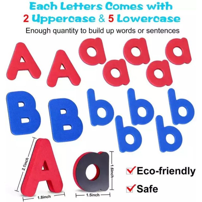 Jual magnet letters 278 pcs terlengkap huruf & angka terbaru / eva foam ...