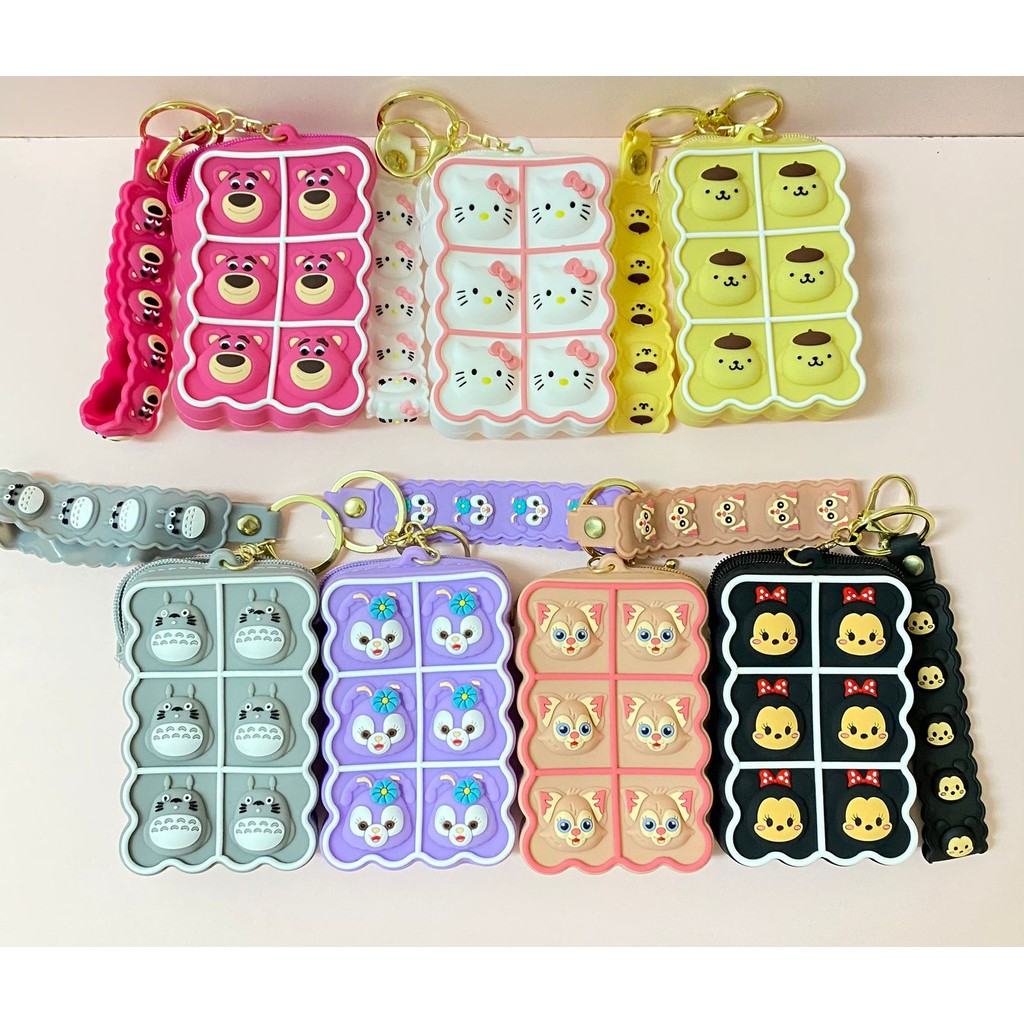 Jual Dompet Popit Fidget Gantungan Kunci Kawai Cute Popit Wallet ...