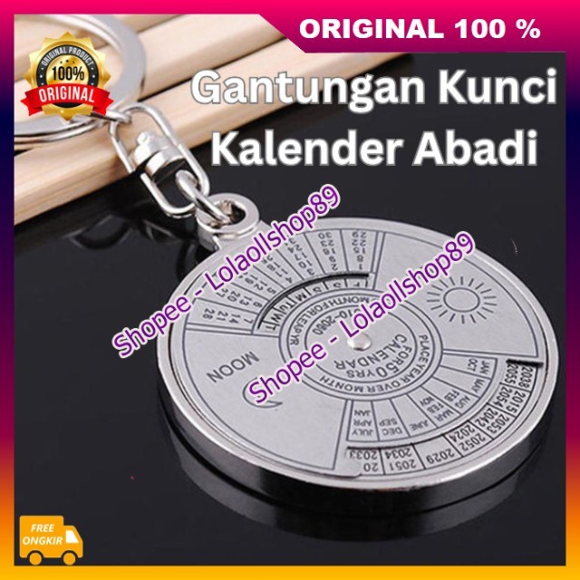 Jual BELI 1 GRATIS 1 Gantungan Kunci Kalender Abadi Gantungan Kunci ...