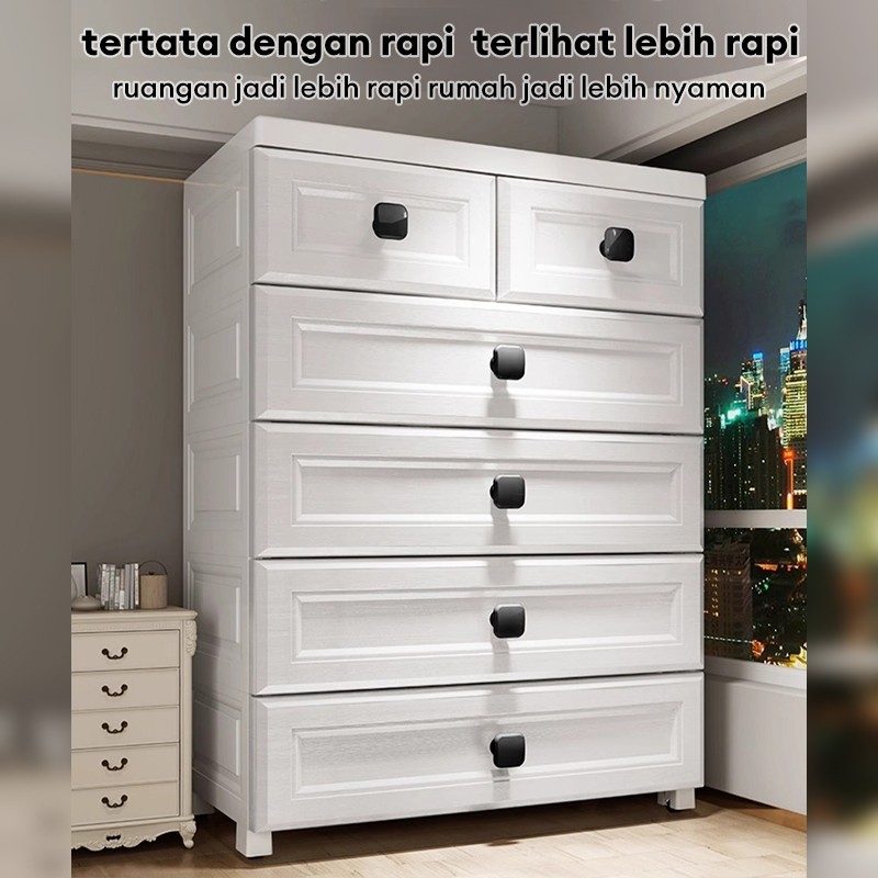 Jual Yumil Lebar 50cm Kabinet Drawer Storage Cabinet Lemari Plastik ...