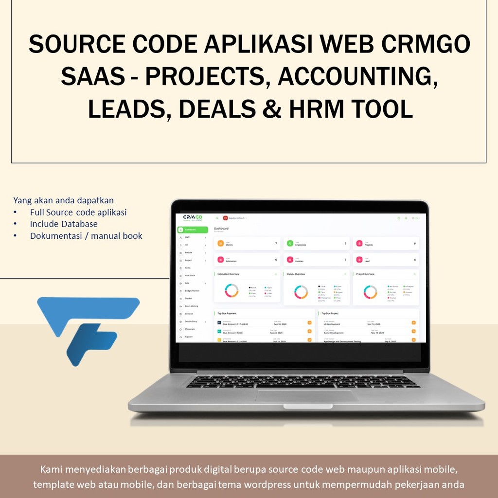 Jual SOURCE CODE APLIKASI WEB CRMGO SAAS - PROJECTS, ACCOUNTING, LEADS, DEALS & HRM TOOL ...