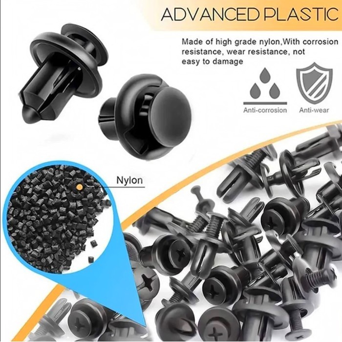 Jual 1 SET 100 PCS Baut Kancing Rivet Klip Clip Pengencang Bemper Door ...