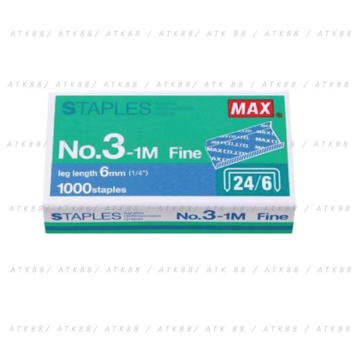 Jual Isi Staples Max no 3-1M 24/6 ORIGINAL / Isi Staples Tangung ...