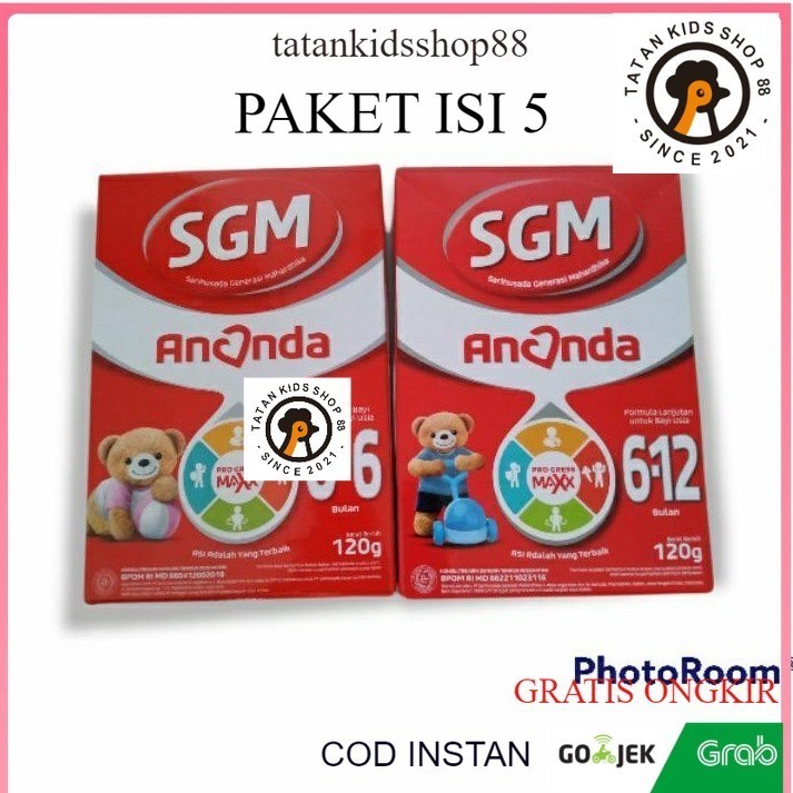 Jual Sgm Ananda 0 6 sampai 12 Bulan 120gr Paket 5 Pcs Susu Formula ...