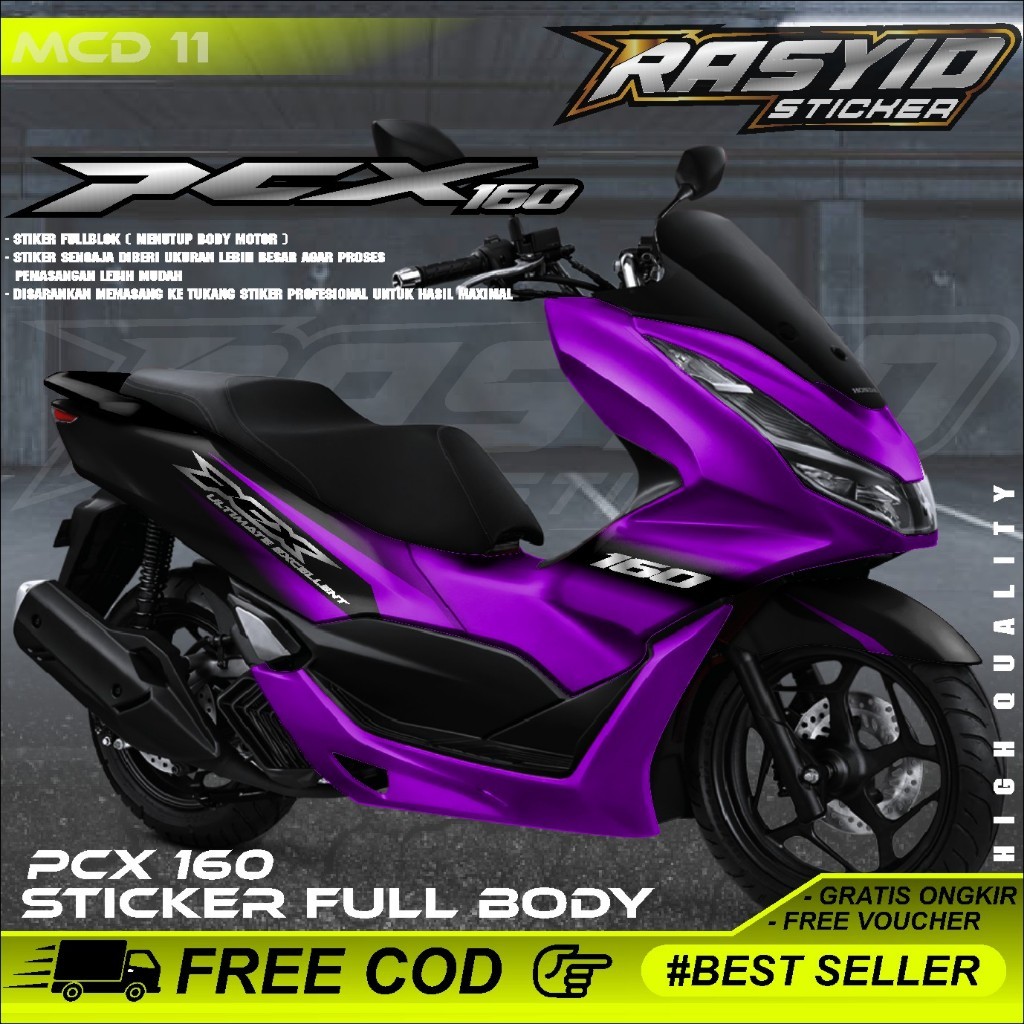 Jual COD Stiker Decal Full Body Honda PCX 160 2021 2024 Full Block PCX ...