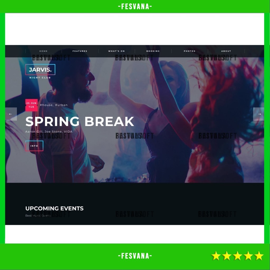 Jual WORDPRESS THEME JARVIS - NIGHT CLUB, CONCERT, FESTIVAL D5053 TEMA ...