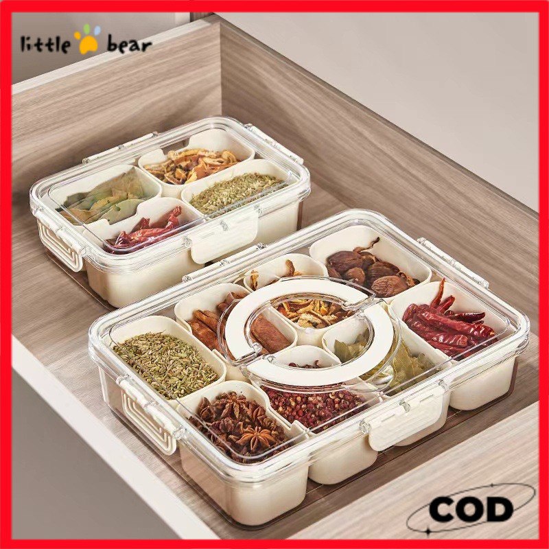 Jual Little.Bears Food Container/ Kotak Penyimpanan Kulkas/ 4 Grid/ 8 ...