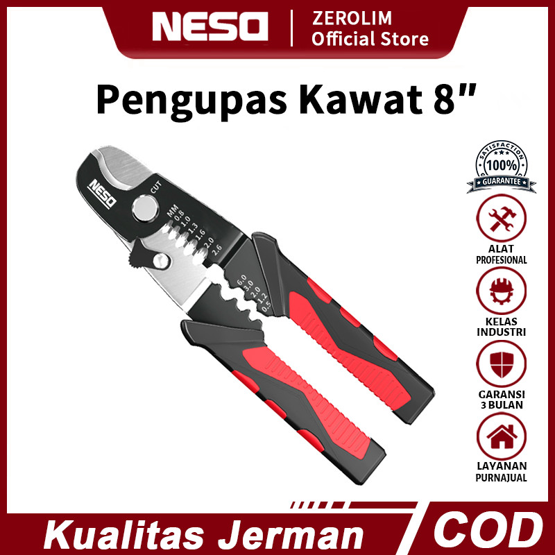 Jual NESO JERMAN 8inch Tang Kupas Potong Kabel BISA COD 8″ 8 Inci 7 ...