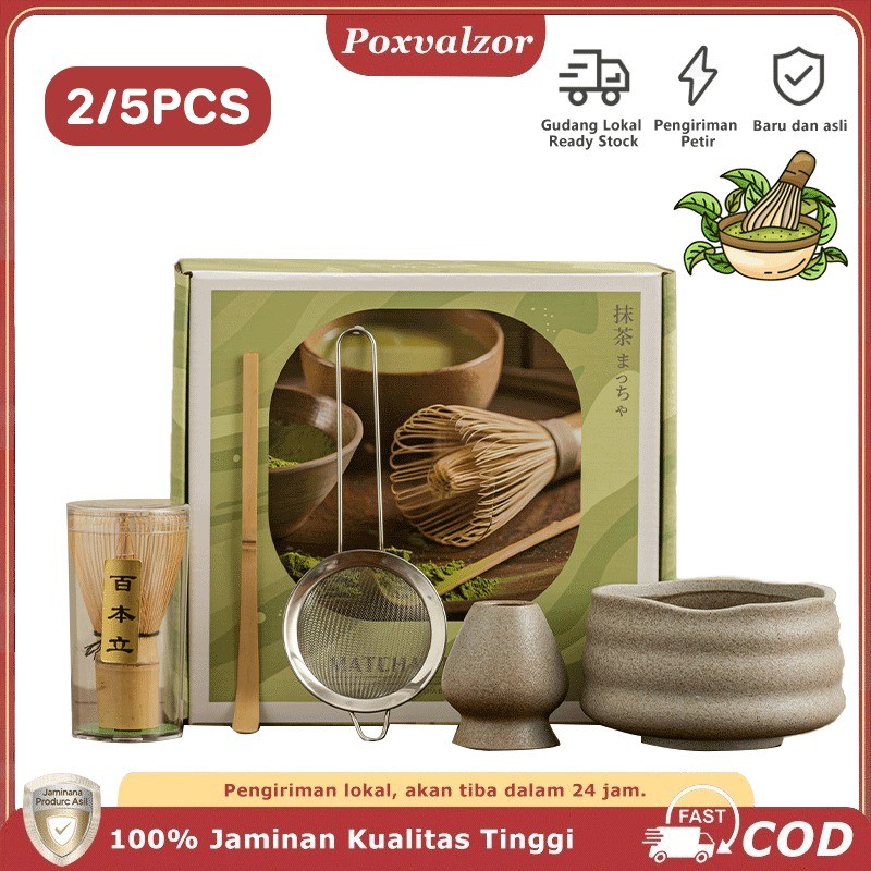 Jual Poxvalzor 5 in 1 Alat Matcha Making Set / Matcha Tea Sets Set ...