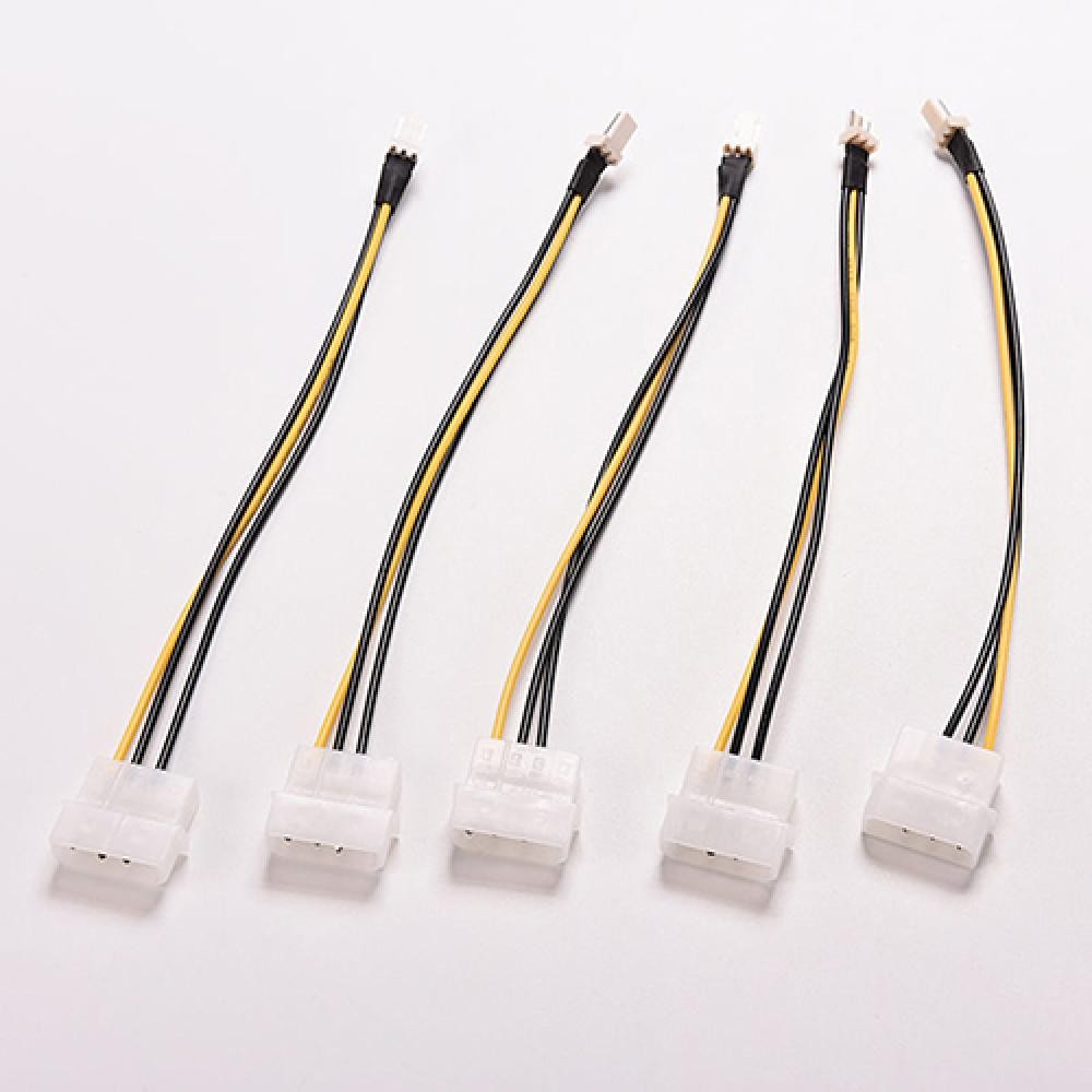 Jual 20cm Adapter 5 Pcs 4-Pin Molex/IDE to 3-Pin CPU Case Fan Power ...