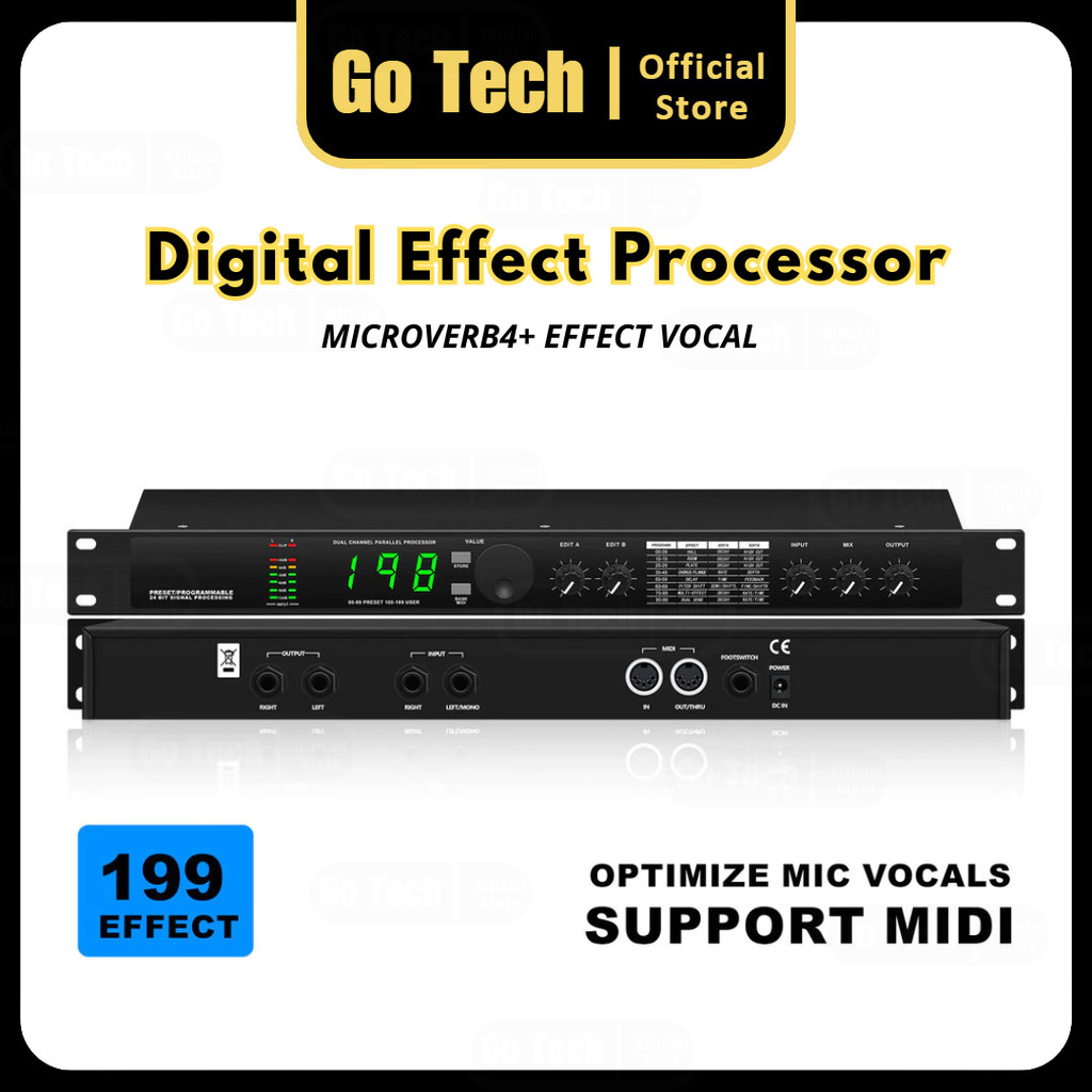 Jual Go Tech - EFEK VOCAL MICROVERB 4+ EFFECT VOCAL BESI KUPING efek ...