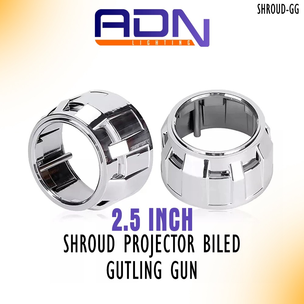 Jual ADN Shroud Projector BILED Chrome GG Gatling Gun Non LED Non AE 2 ...