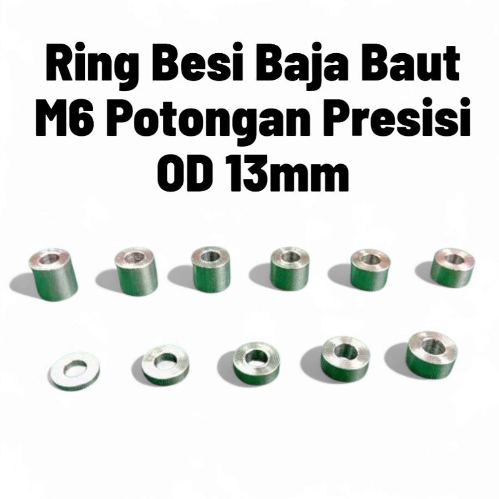 Jual Ring Besi Baja Baut M6 Potongan Presisi OD 13mm | Shopee Indonesia