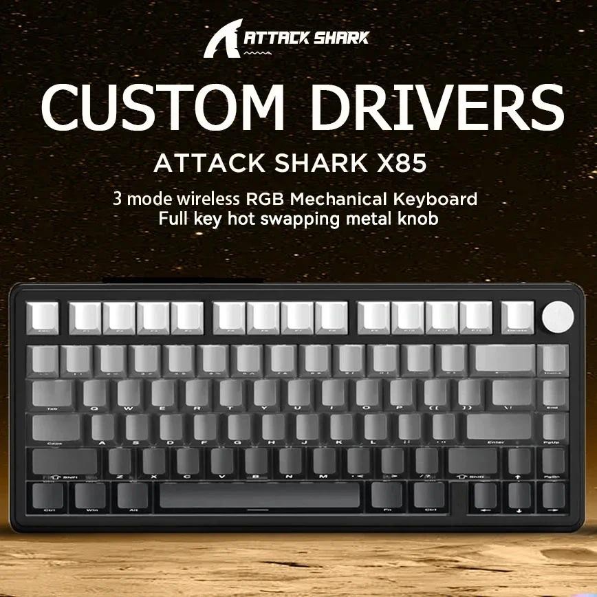 Jual ATTACK SHARK X85 Mechanical Keyboard RGB Backlight Tri-Mode Connection Wireless Bluetooth ...