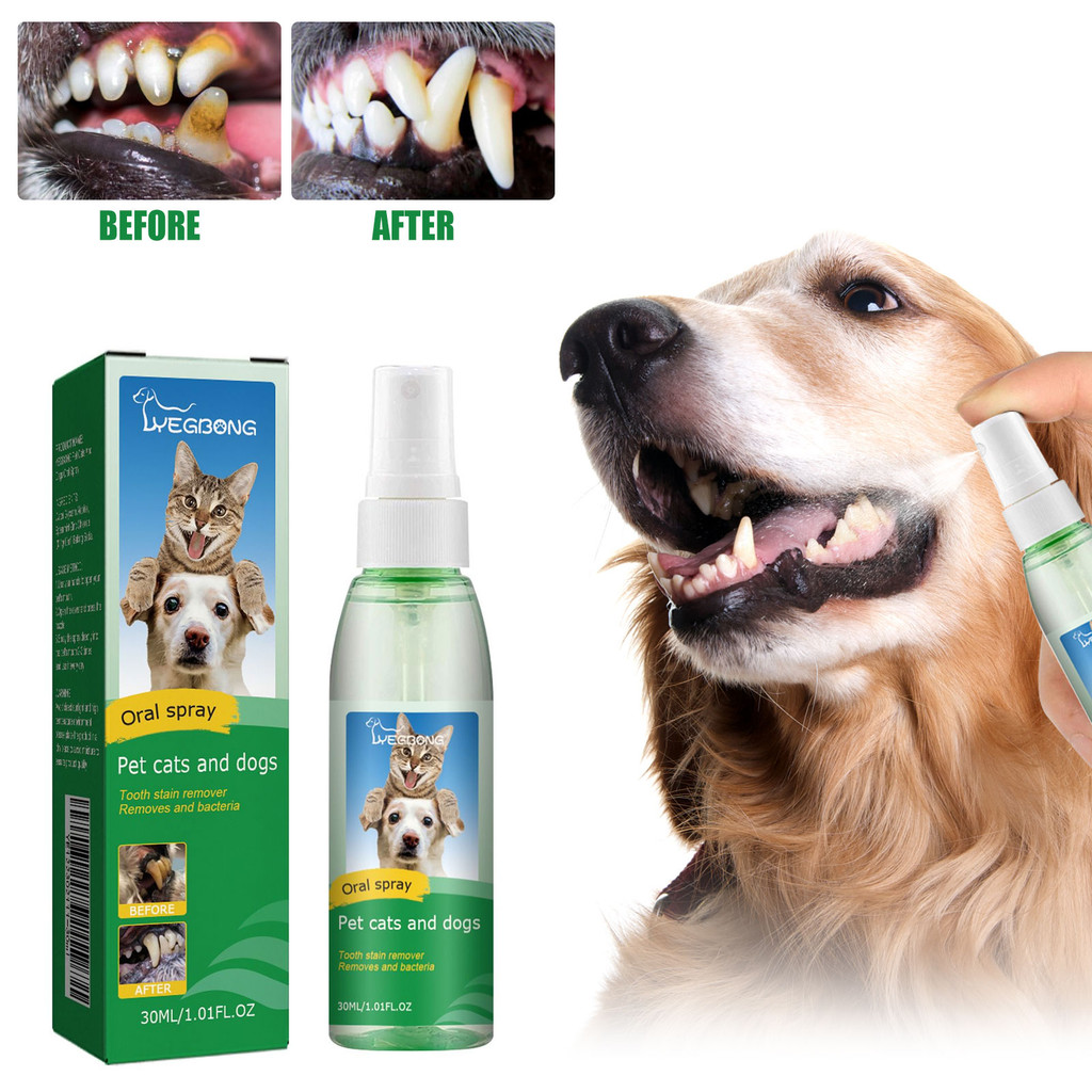 Jual Pet Tooth Cleaning Spray Dog Mouth Fresh Teeth Clean Deodorant ...