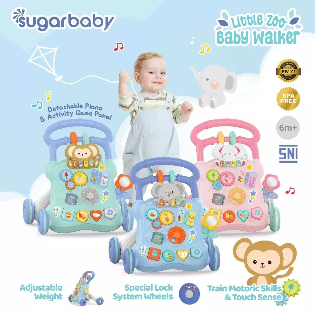 Jual Sugarbaby Little Zoo Baby Walker / Mainan Dorong Bayi / Alat ...