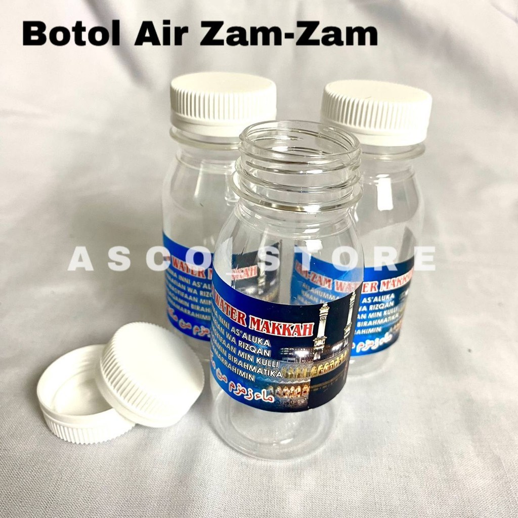 Jual Pack Botol Air Zam Zam Kosong 80 ml isi 25 pcs untuk Gift Umrah ...