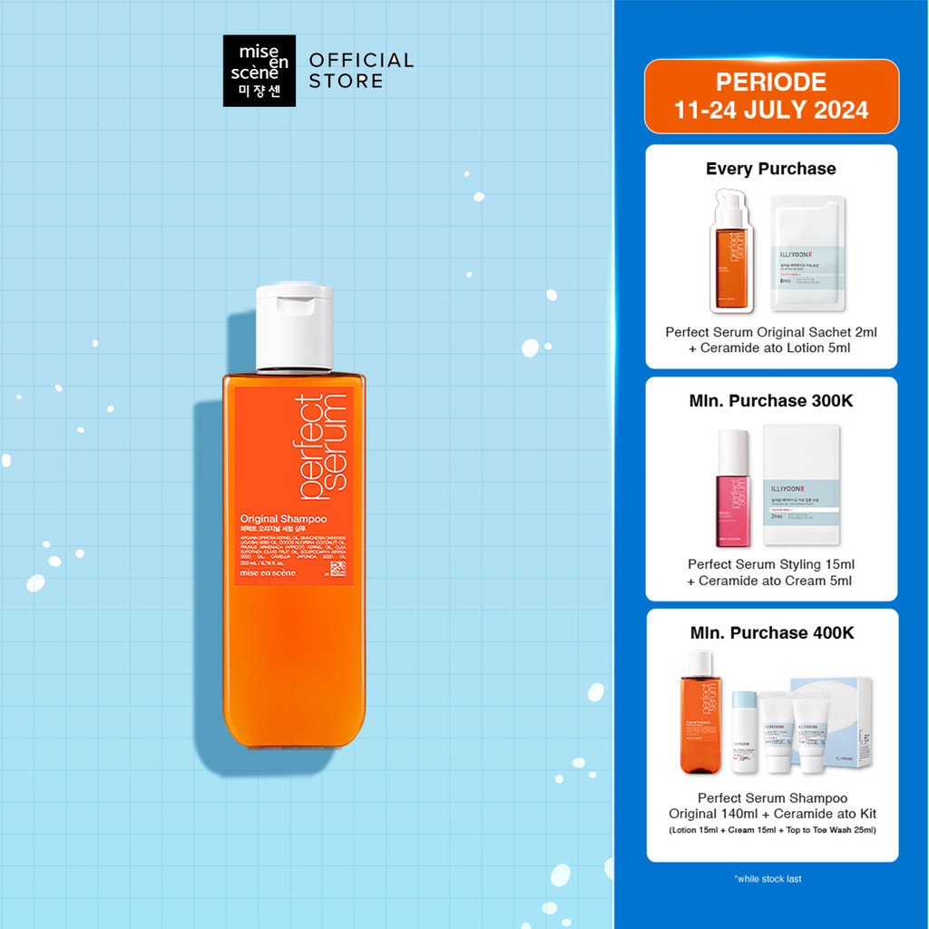 Jual mise en scene Perfect Serum Original Shampoo 200ml - Shampoo Rambut Rusak Melembutkan Tanpa ...