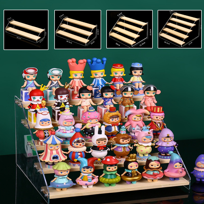 Jual 2/3/4/5 Tier Wooden Acrylic Display / Stairs Display Action Figure ...