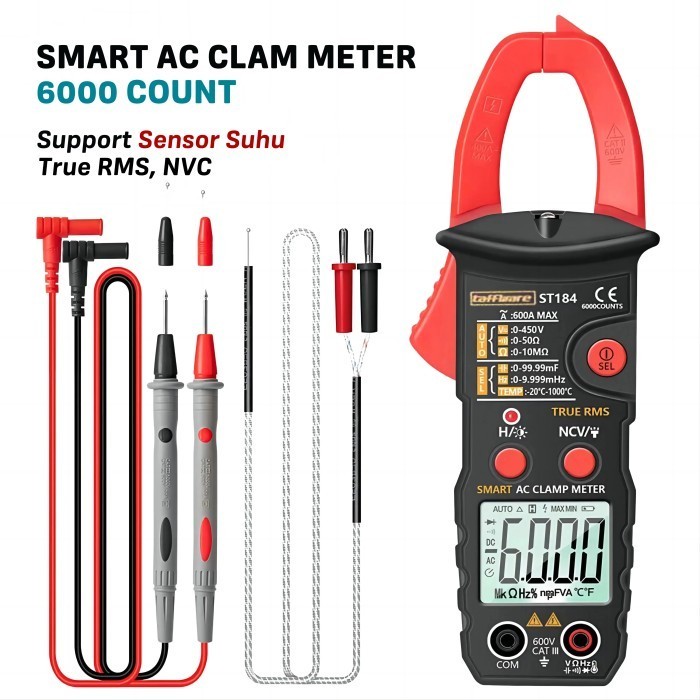 Jual Tang Ampere NVC AC/DC Digital Multimeter Multitester Clamp Meter ...