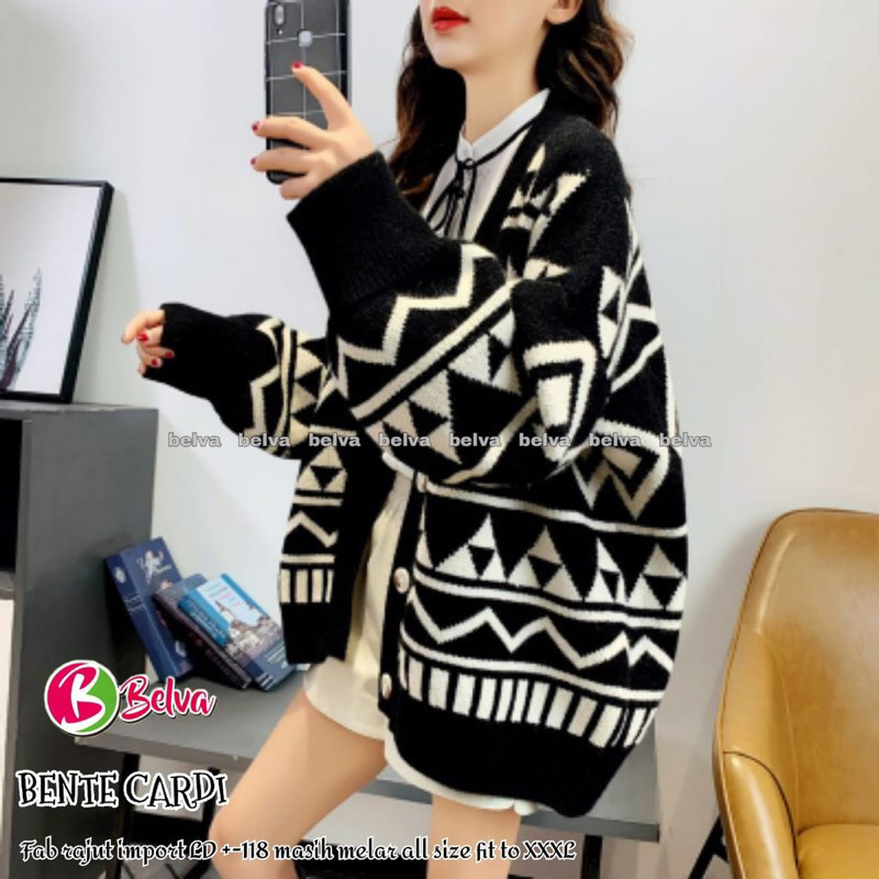 Jual ELLAMOURE - Cardigan Wanita Jaket Outer Cardi Rajut Motif Cantik Mewah Tebal Halus Premium ...