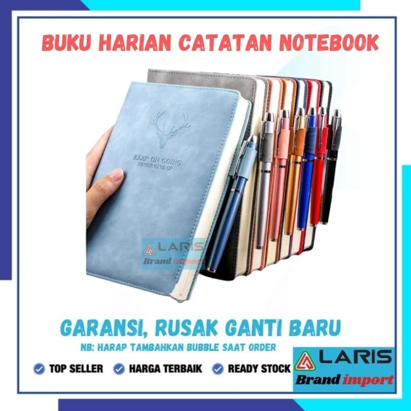Jual Buku Catatan Harian Notebook Diary Cover Kulit 180 Lembar A5 ...