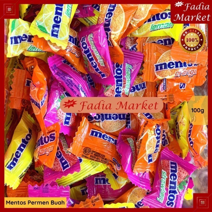 Jual Mentos Fruit Candy Permen Buah Lemon Jeruk 100g | Shopee Indonesia