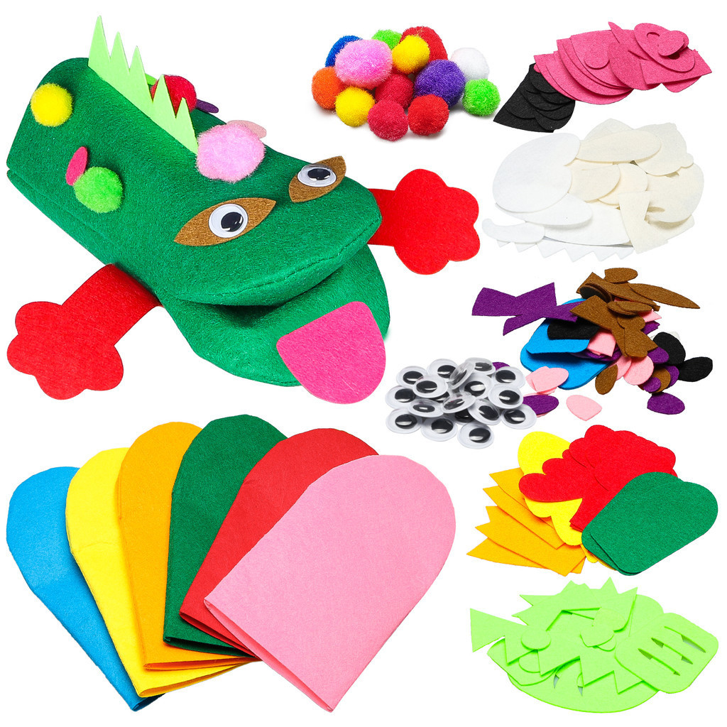 Jual DIY Hand Puppet Making Kit Make Your Own Felt Animal Theme ...