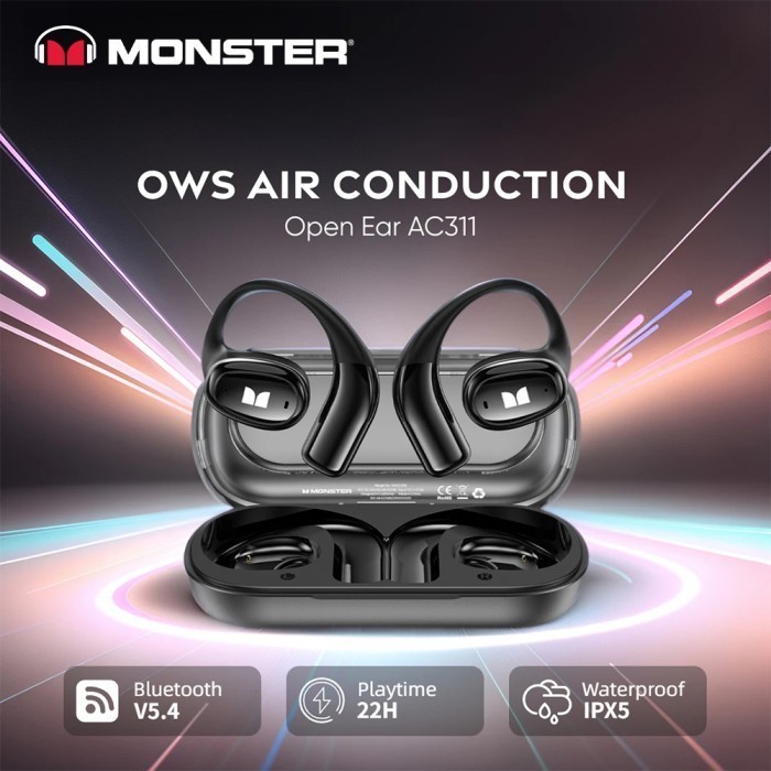 Jual Monster MH22188 TWS True Wireless Bluetooth Earphone Open Ear ...