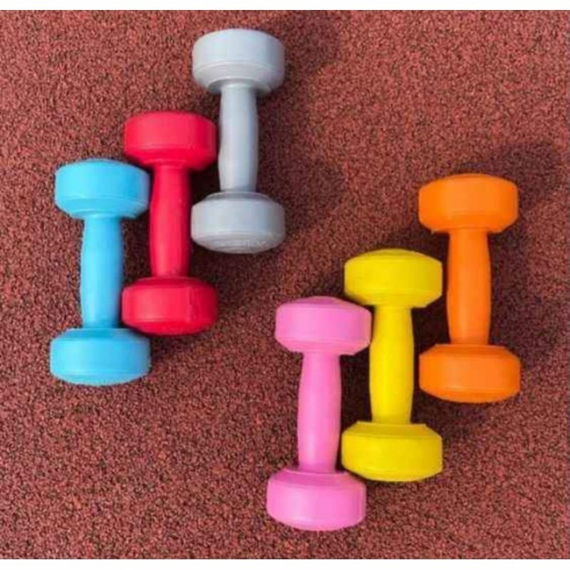 Jual PROMO Barbel Dumbbell 1 KG Murah/ barbel pvc 1kg/ barbel plastik ...